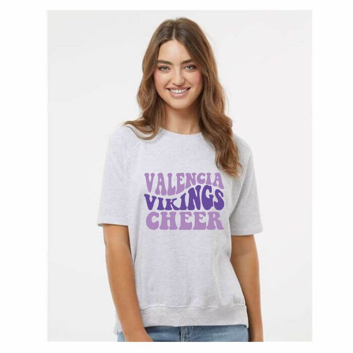 VV Cheer Ash Grey Women's French Terry ( Art 3) - Step In House